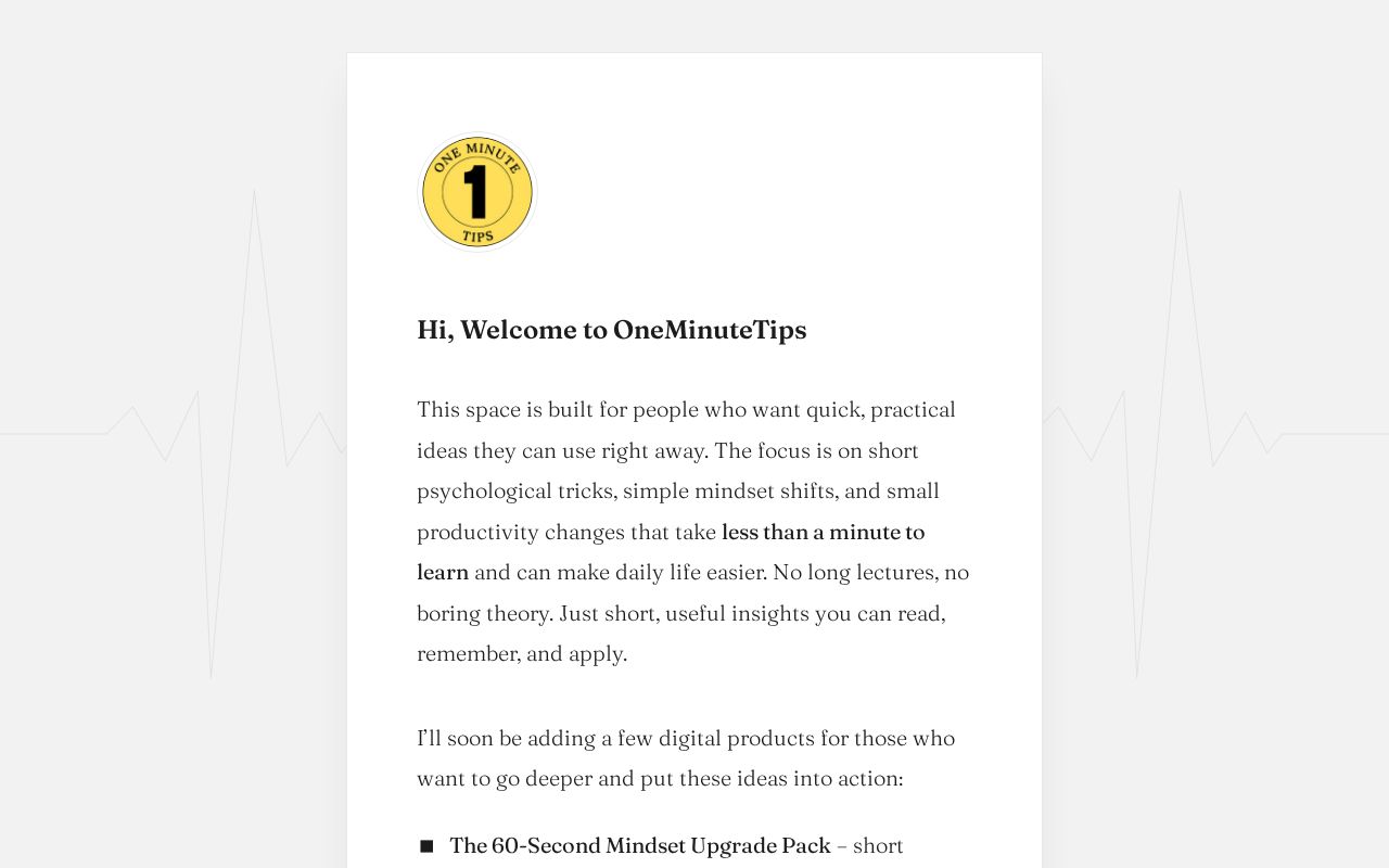 OneMinuteTips